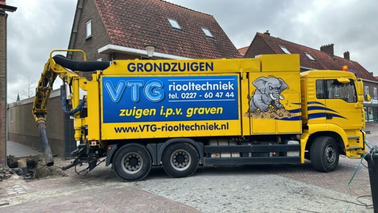 Grond zuigen in plaats van graven – VTG-Riooltechniek